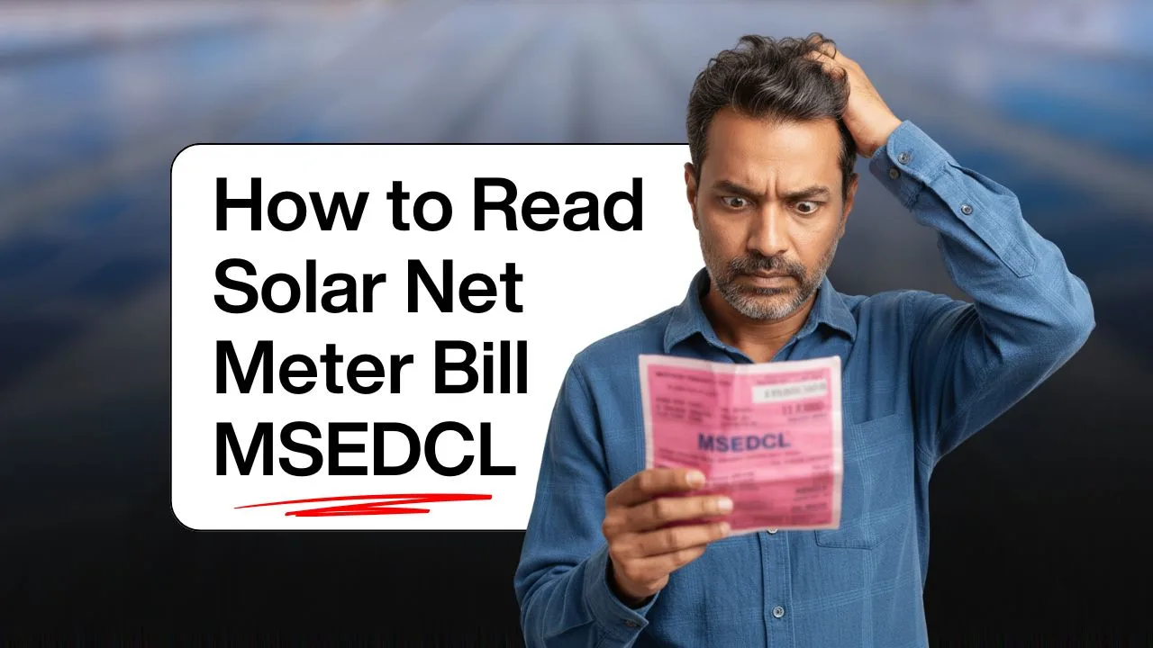 How to Read Solar Electricity Bill MSEDCL